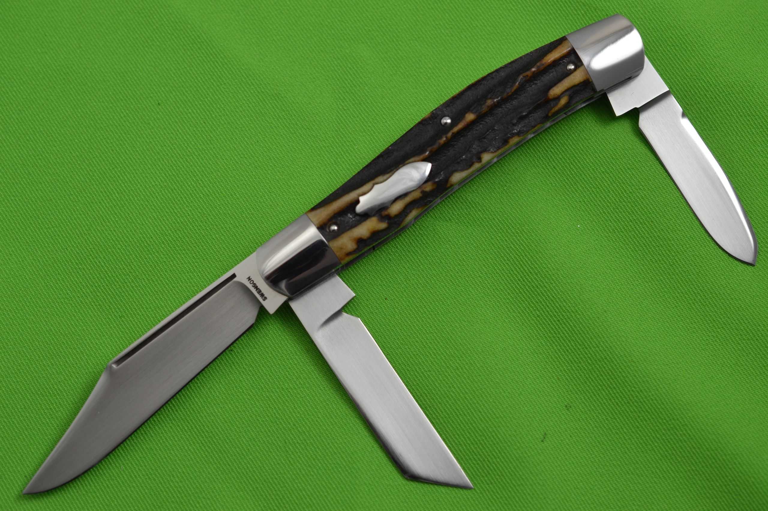 Luke Swenson 3-Blade Stag Stockman, Slip-Joint Folding Knife (SOLD ...