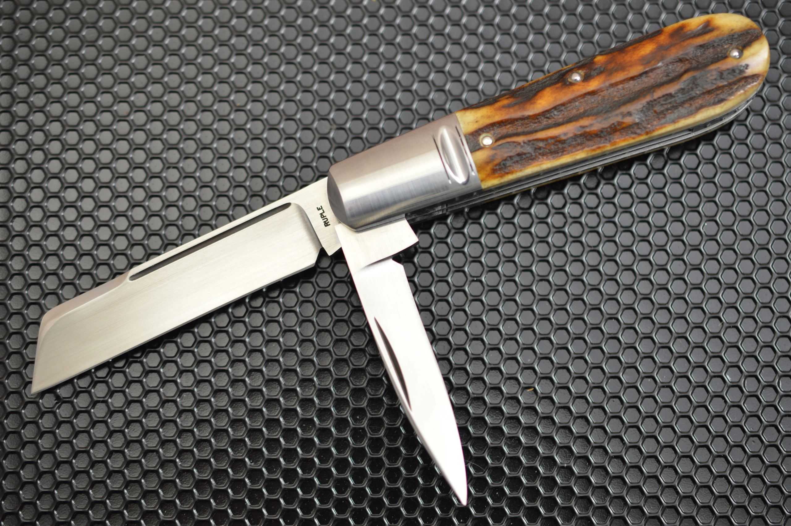 Bill Ruple Two-Blade, Stag Barlow, Bolstered, 2018 ICCE (SOLD) – Windy ...