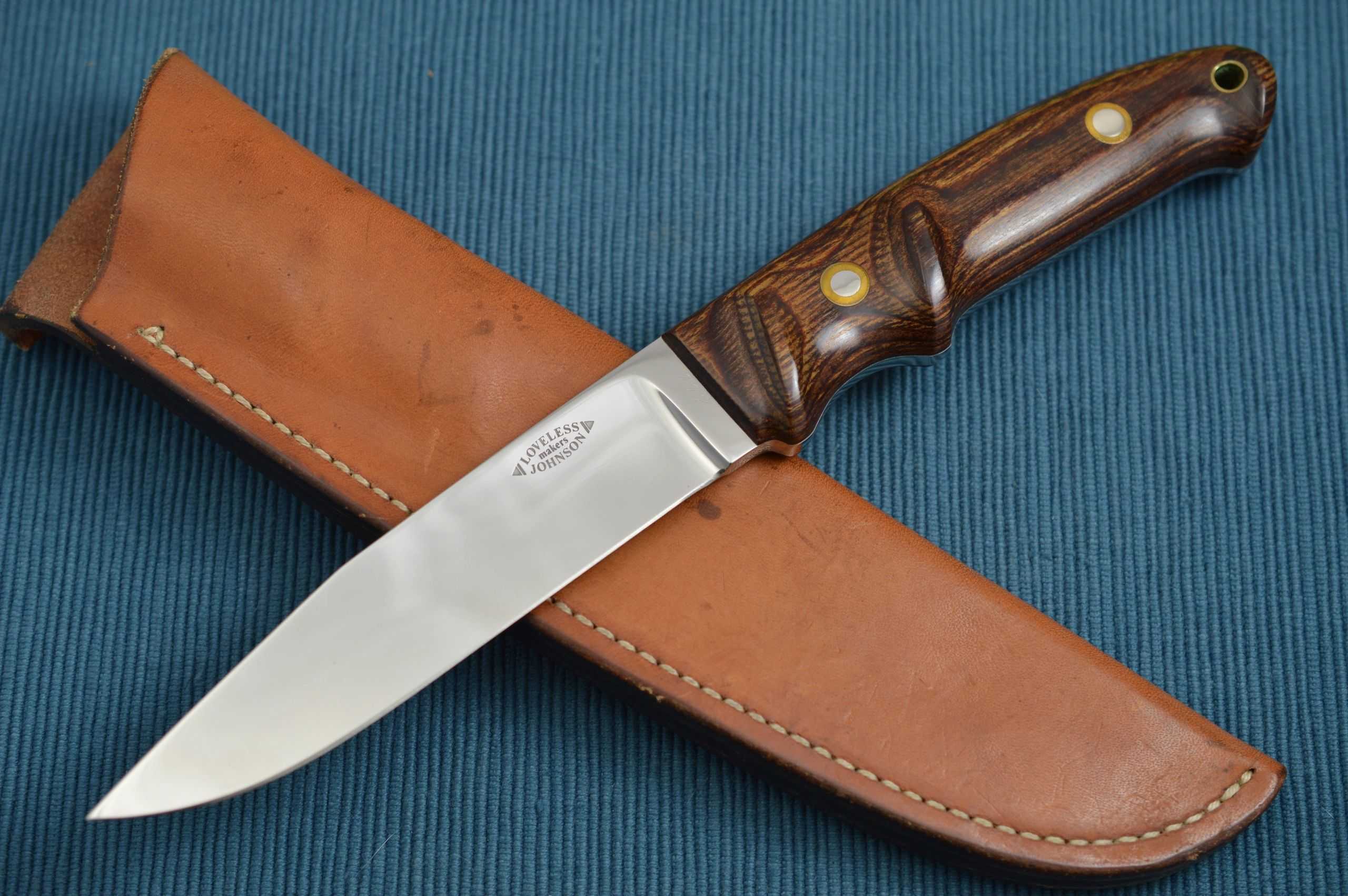 Bob Loveless-Steve Johnson Caper Hunting Knife #772, Leather Sheath (S ...