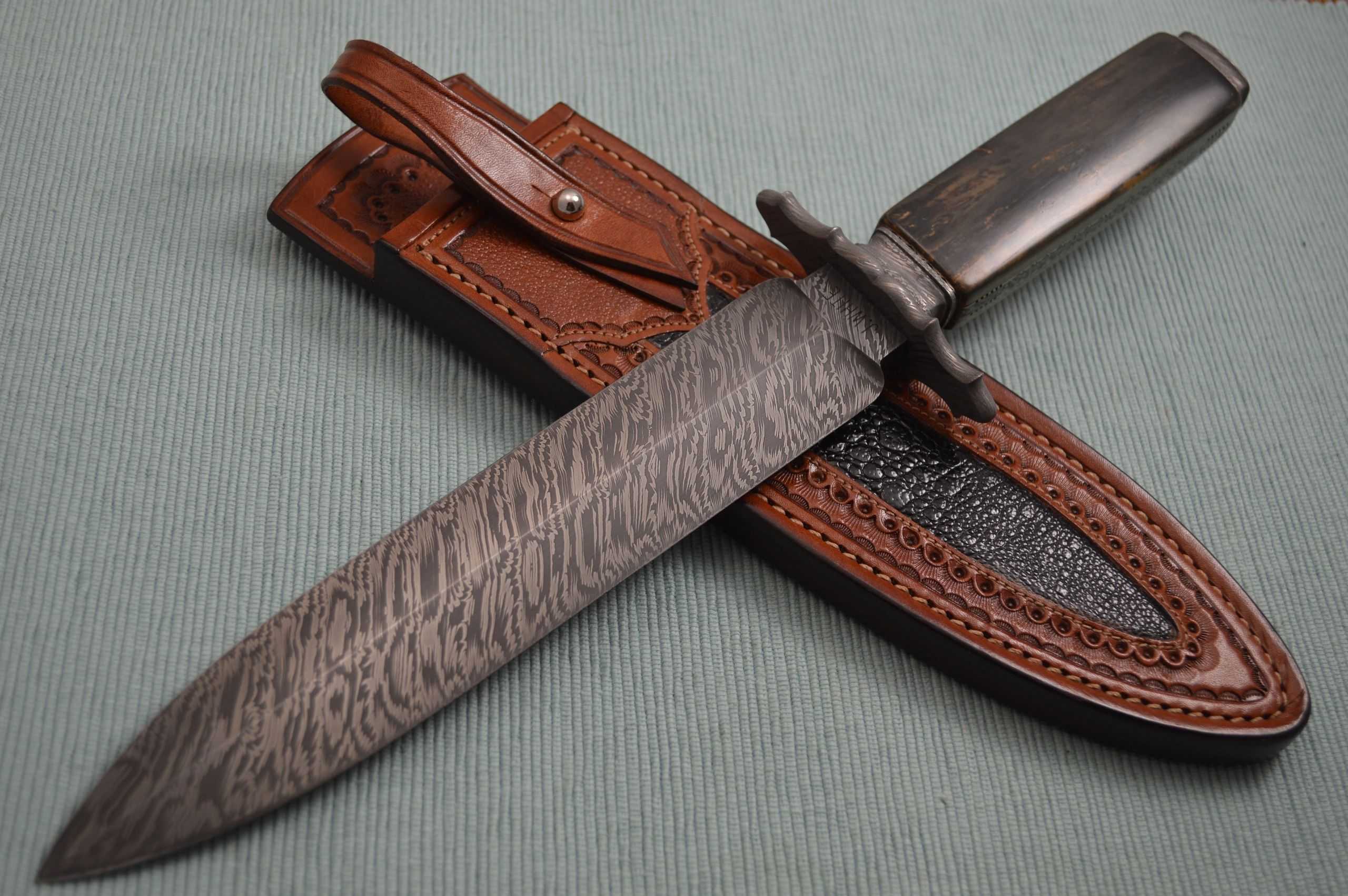 John White, MS Damascus Dagger, Ancient Fossilized Scales (SOLD ...