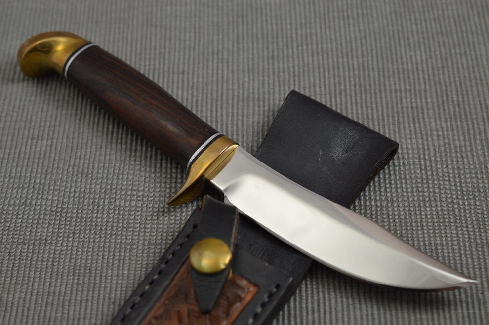 Harvey Draper "Karl Hunt" Hunting Knife and Tooled Leather Sheath (SOL ...