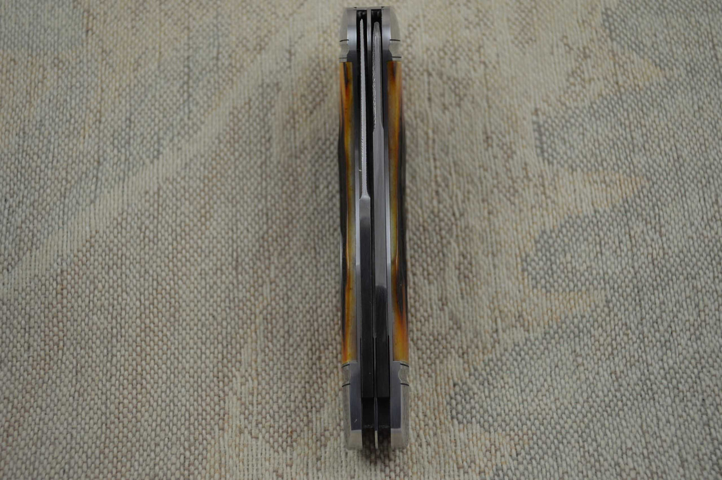 Bill Ruple Stag Saddlehorn Two Blade Trapper, Devin Thomas Damascus (S ...