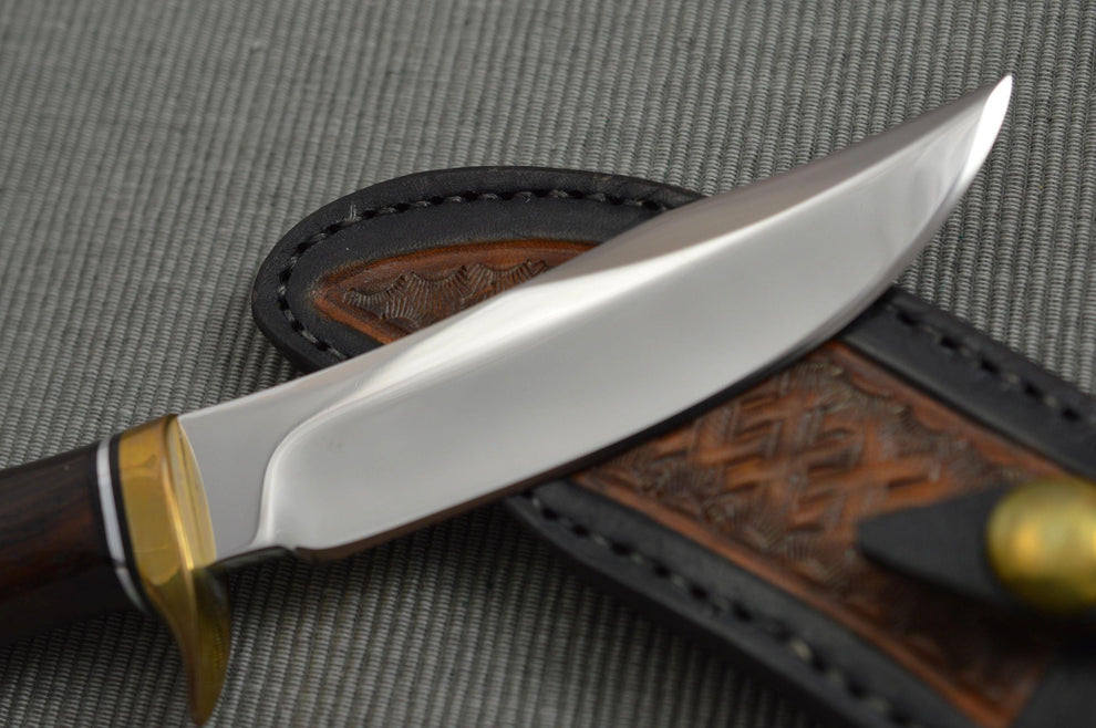 Harvey Draper "Karl Hunt" Hunting Knife and Tooled Leather Sheath (SOL ...